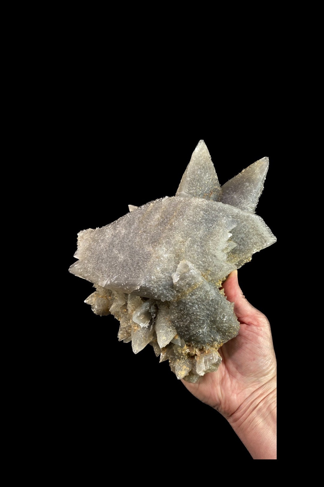 Scalenohedral Dog Tooth Calcite Cluster With Fluorite Core - Etsy