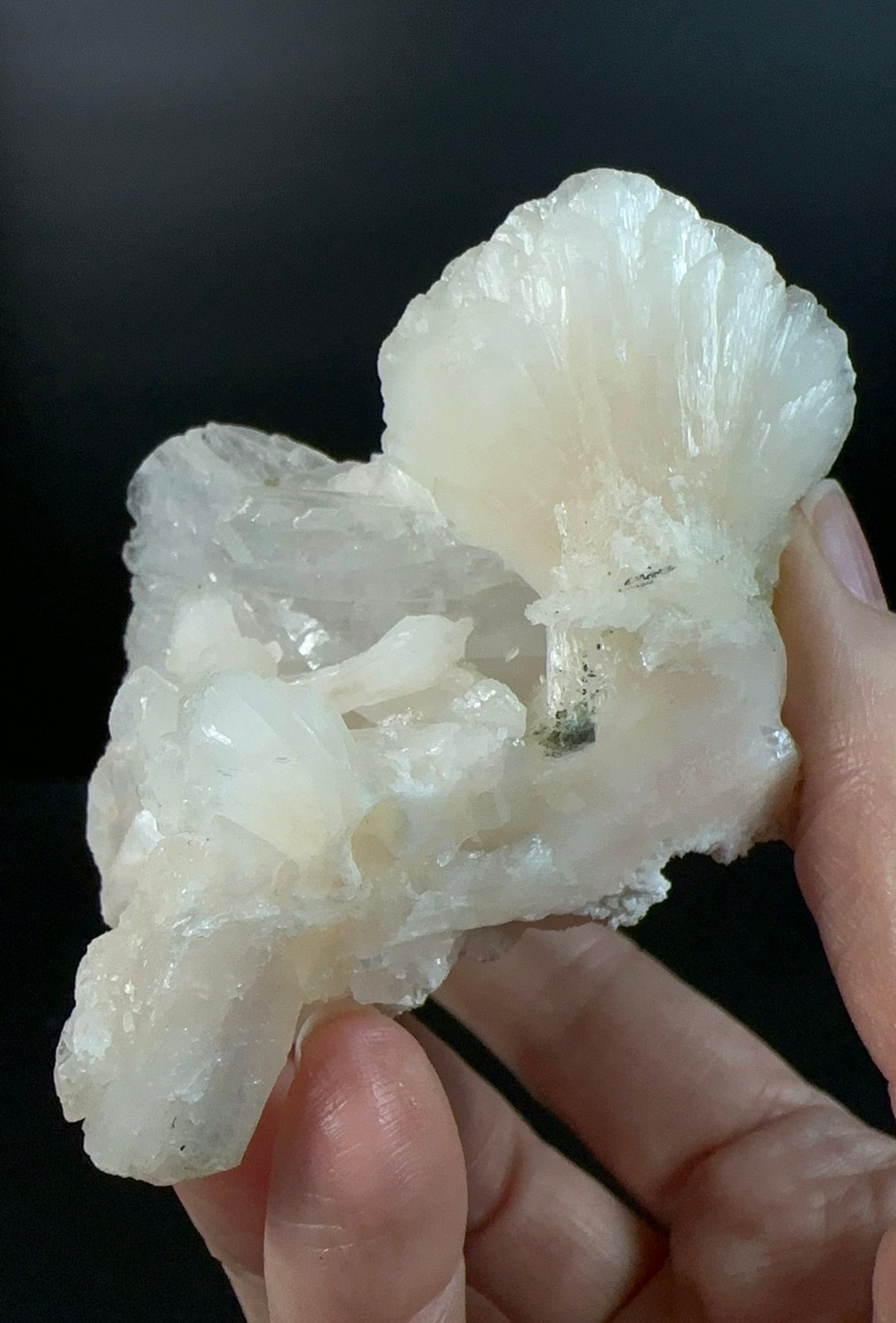 Clear / White Heulandite Fan & Stilbite Cluster - Etsy