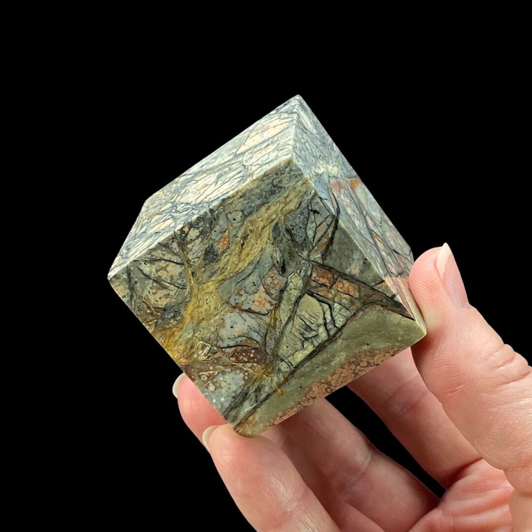 Green Malingano Jasper, Chert Breccia, Polished Cube - Etsy
