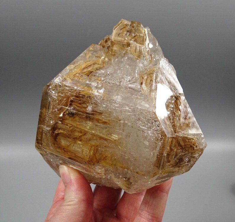 Clear Skeletal / Fenster Quartz Crystal With Clay Inclusions - Etsy