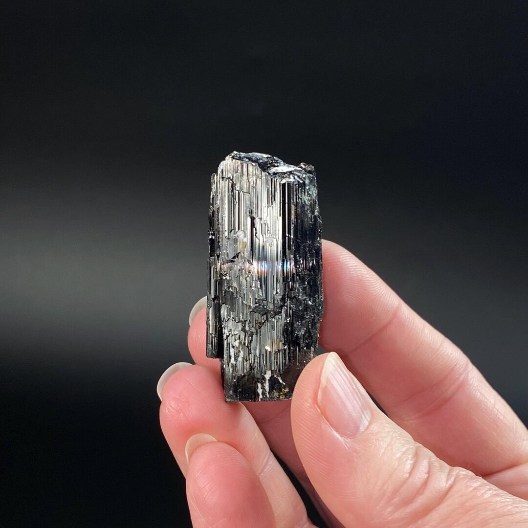 Etched Black Tourmaline Schorl Crystal With Mica, Shigar Valley ...