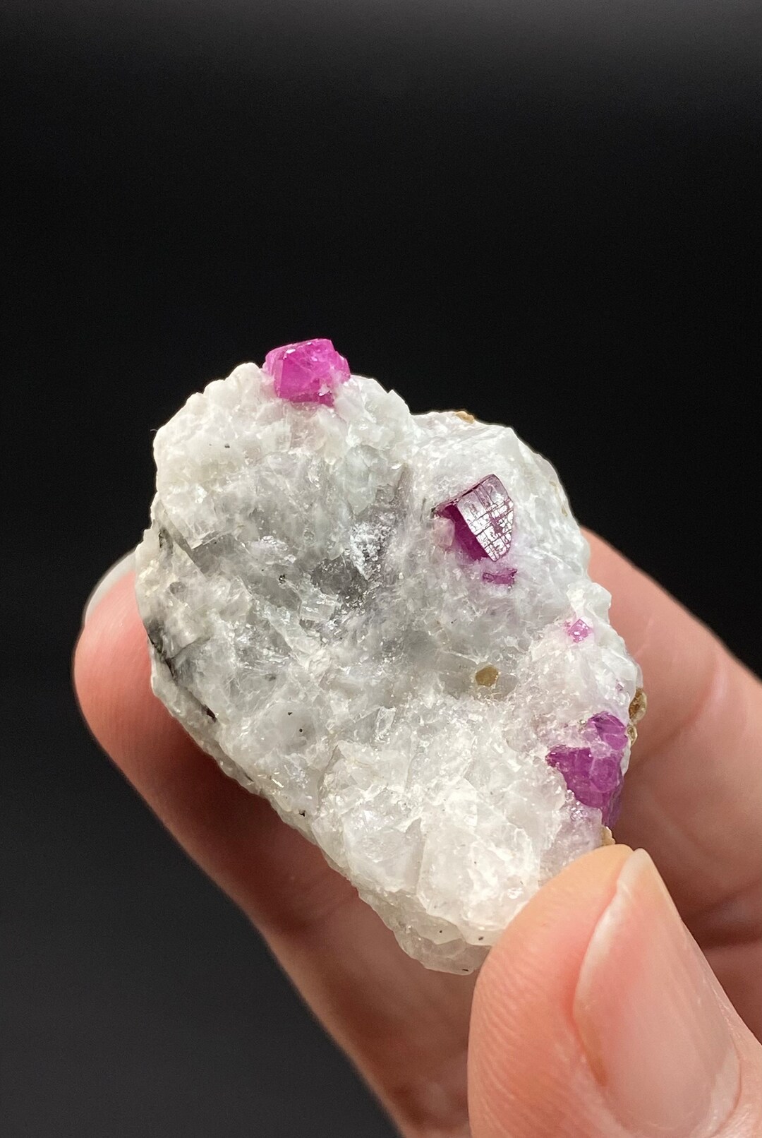 UV Reactive Natural Ruby Crystals on Marble Matrix - Etsy