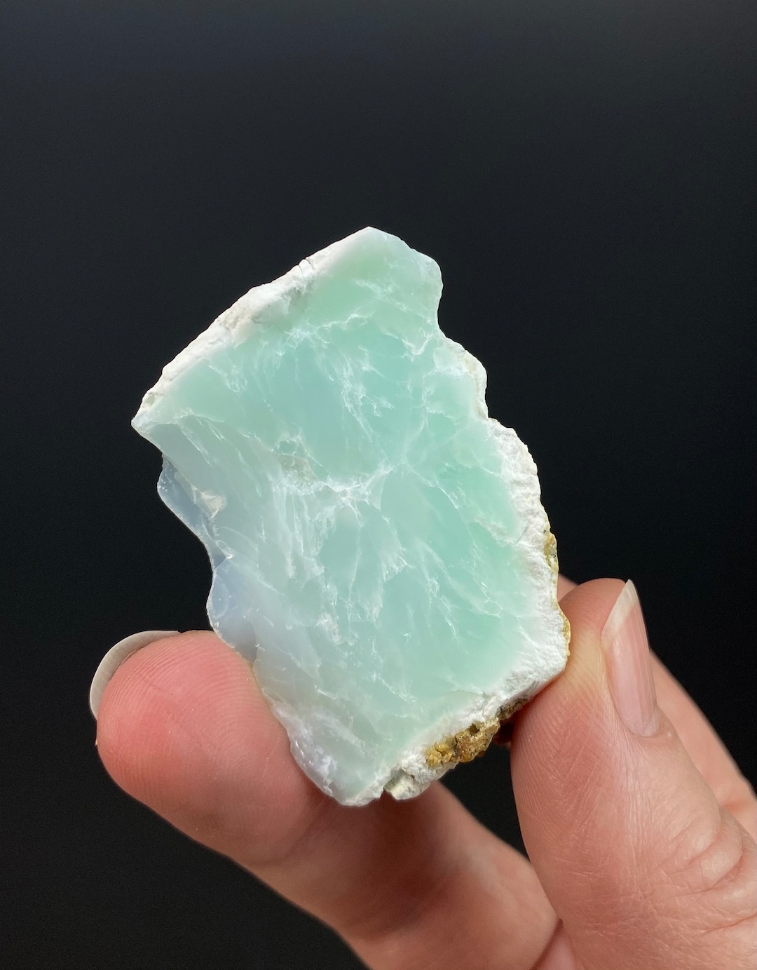 Chrysopal, Prase Opal, Green Common Opal Rough Specimen With Kaolinite ...