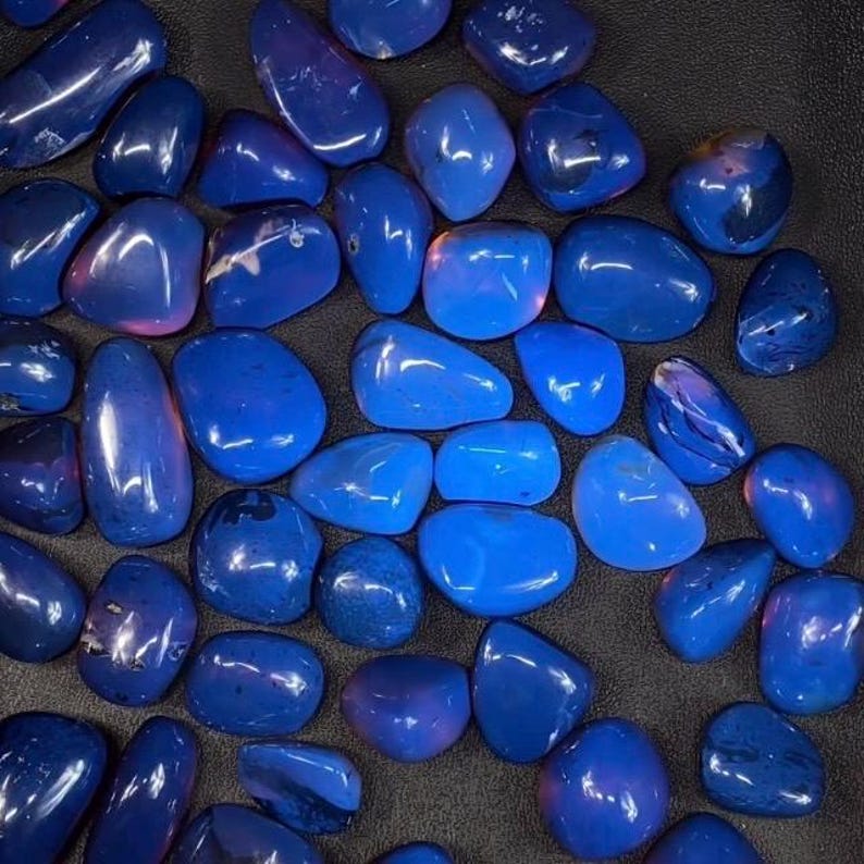 Sumatran Blue Amber Tumbled Stone, Two Sizes Available - Etsy