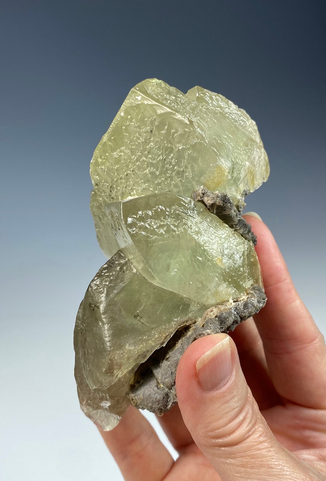 Etched lemon Yellow Calcite Specimen With Gray - Etsy