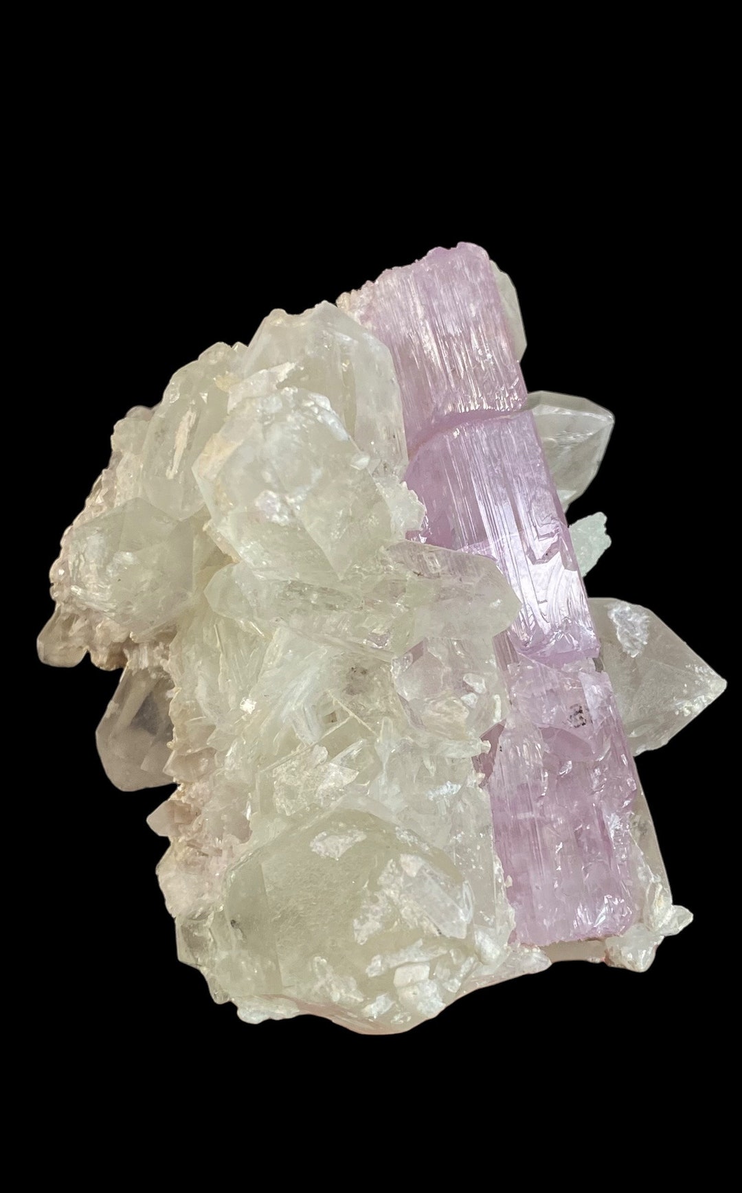 Pink Kunzite Spodumene Crystal With Quartz & Cleavelandite, Laghman ...