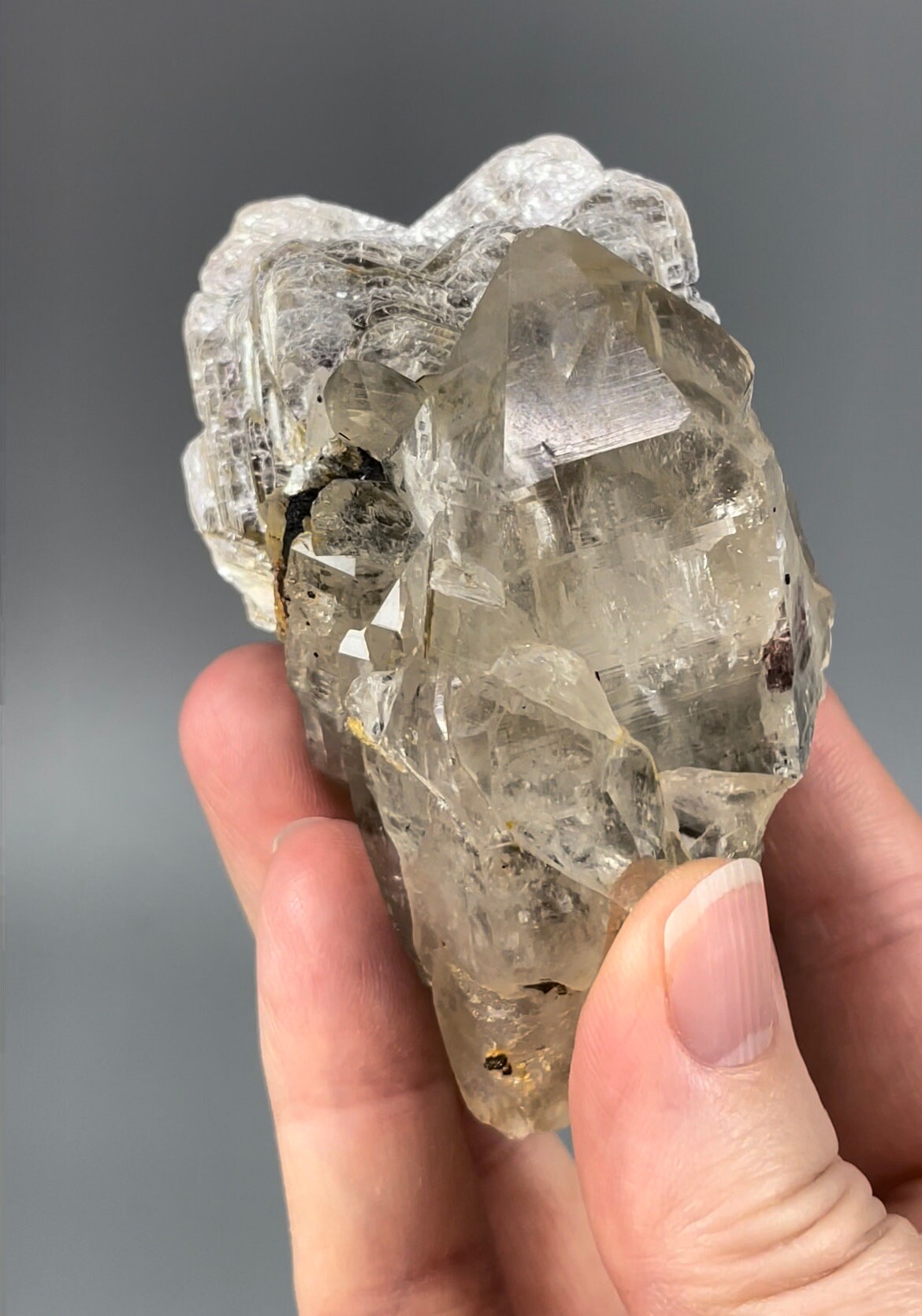 Star Mica Muscovite Mica Cluster With Garnet Included Smoky - Etsy