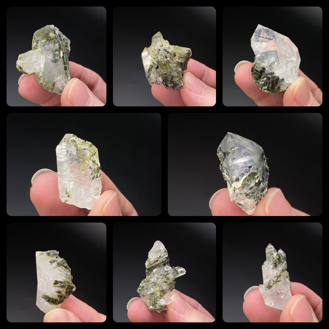 Epidote Included Quartz Crystal Lot of 8 Pieces - Etsy