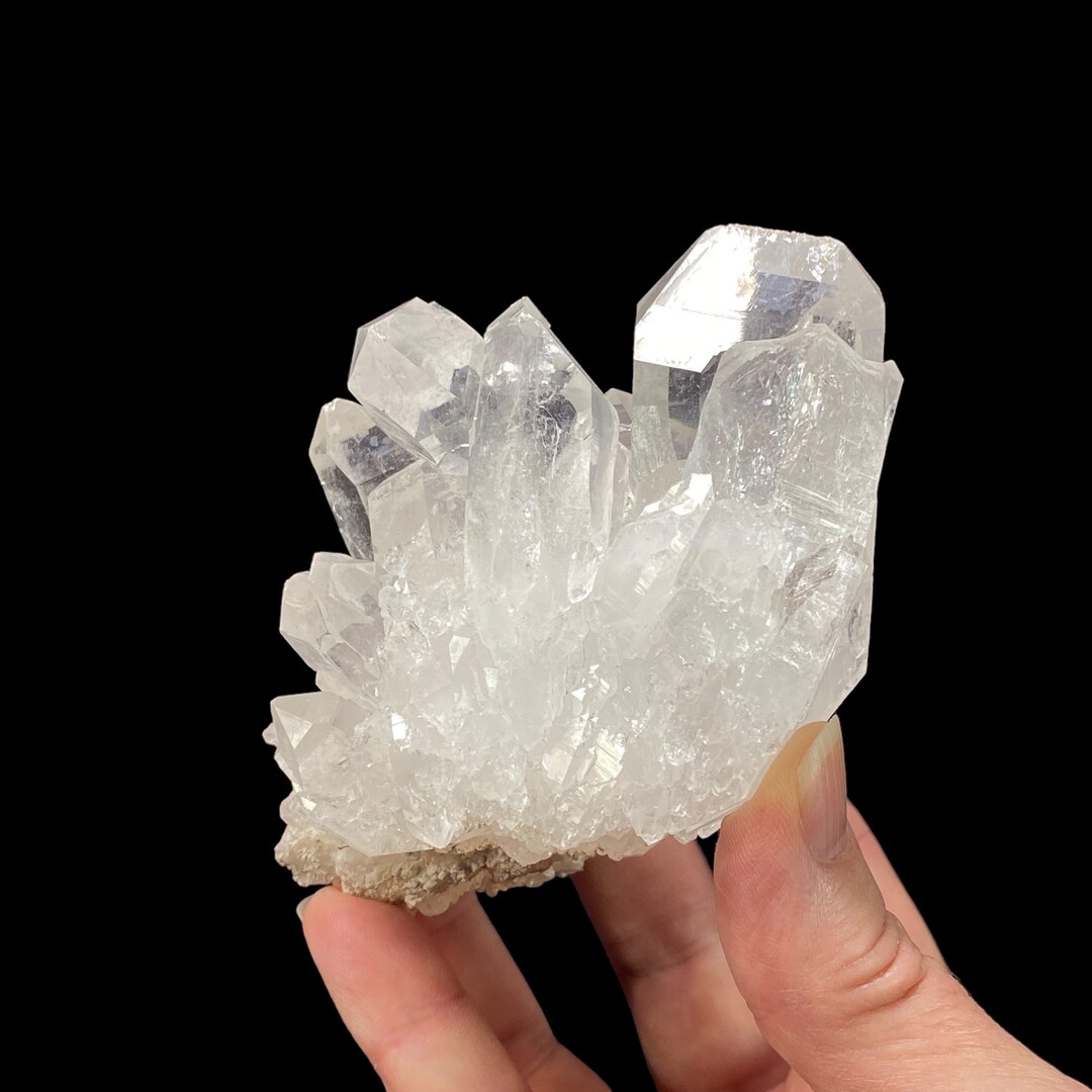 Clear Quartz Crystal Cluster With Tabular and Prismatic Crystals ...