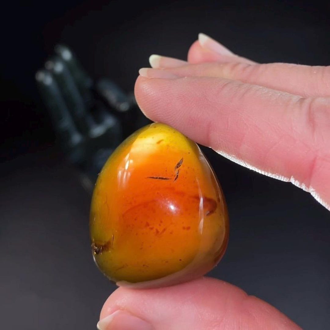 High Grade Honey Brown Sumatran Amber Tumbled Stone - Etsy