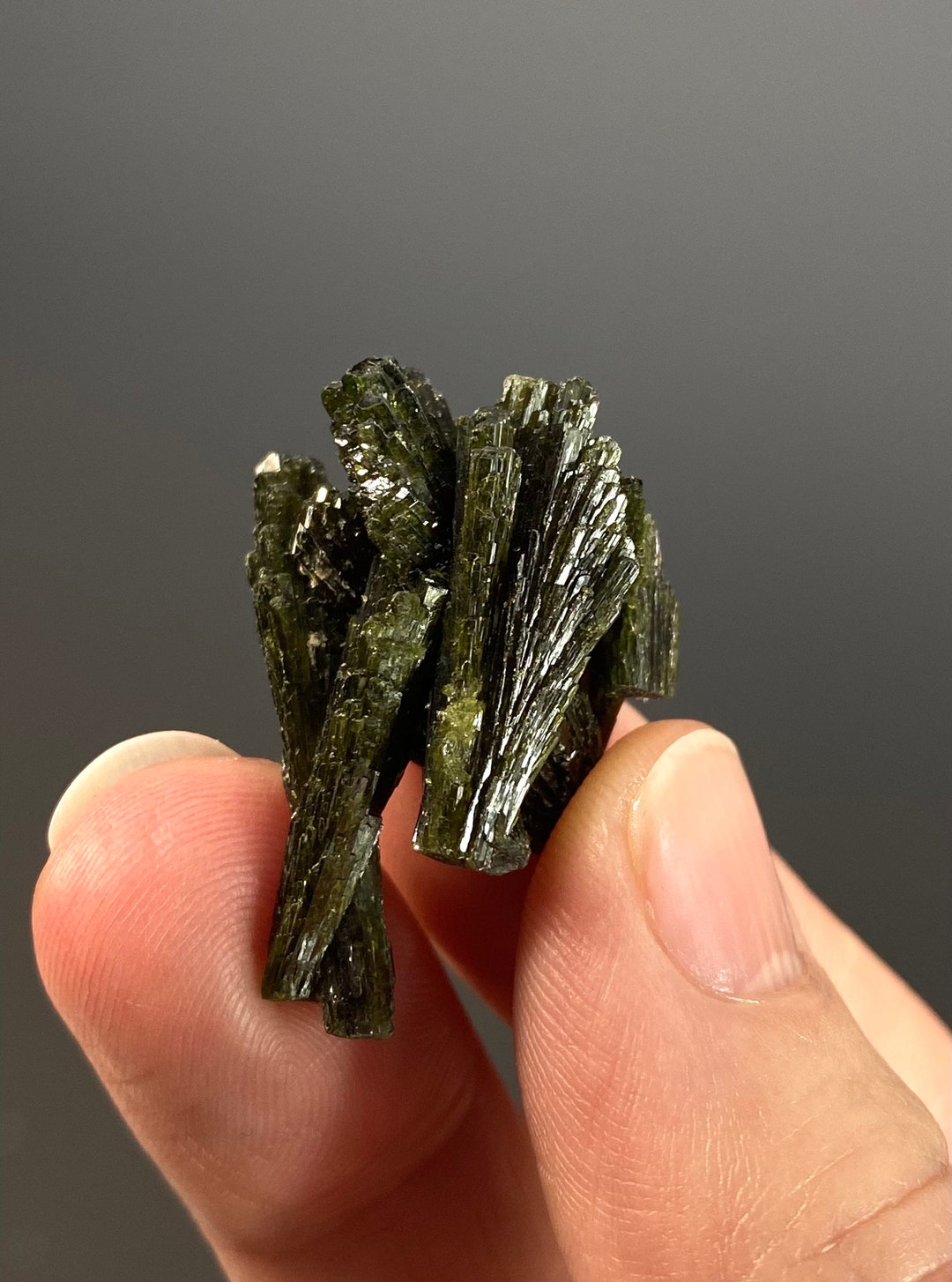 Epidote Crystal Fan Cluster - Etsy