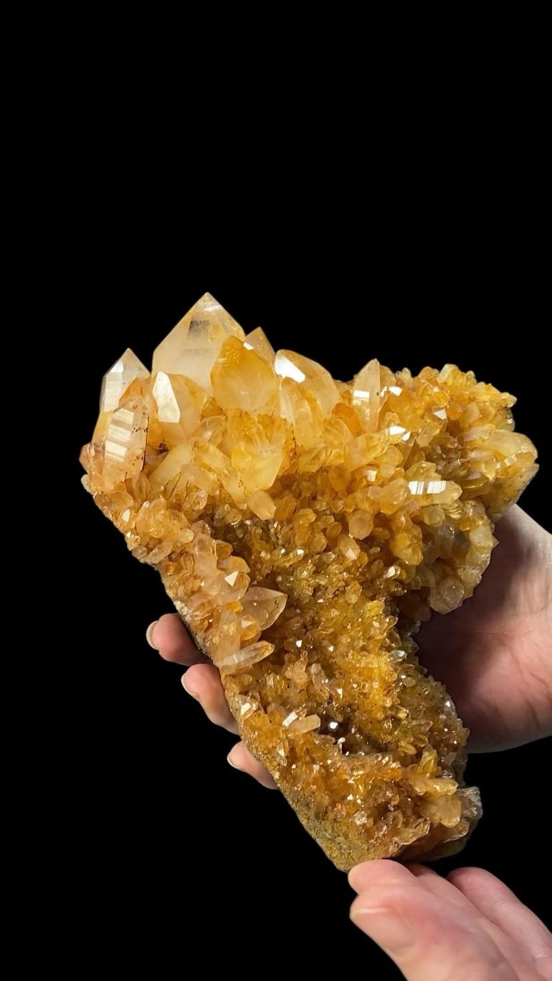 Large Golden Quartz Crystal Cluster, Statement Piece! - Etsy
