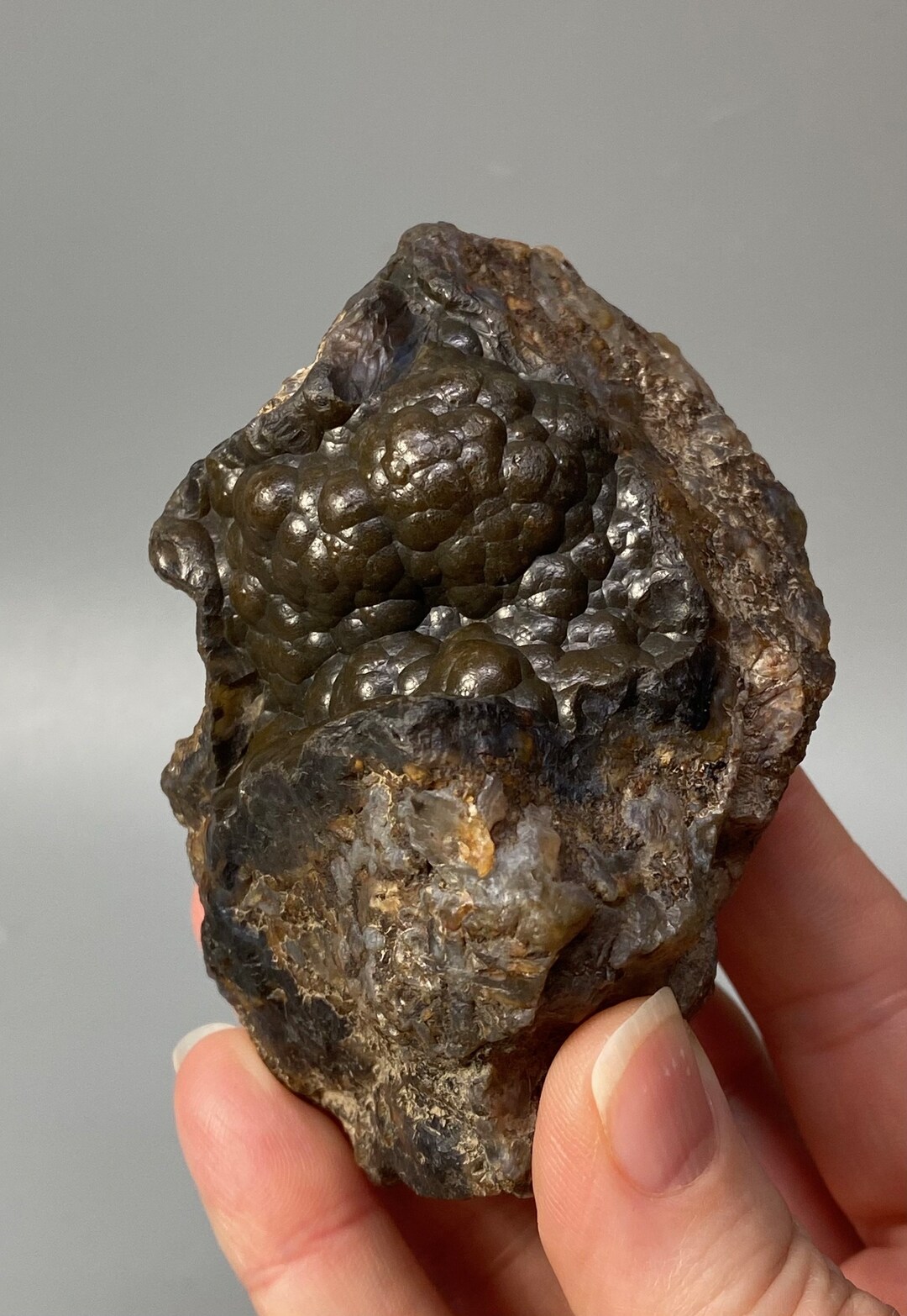 Botryoidal Agate Cluster With Hematite & Goethite - Etsy