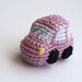 Pink Car - Crochet Amigurumi Keychain - Soft Light Pink Color - Etsy