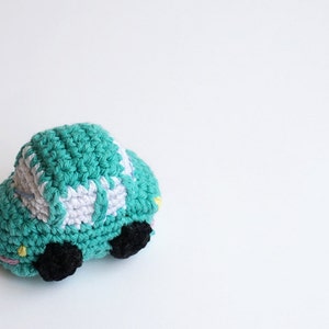 Green Car - Crochet Amigurumi Keychain - Mint Color - Etsy