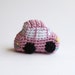 Pink Car - Crochet Amigurumi Keychain - Soft Light Pink Color - Etsy