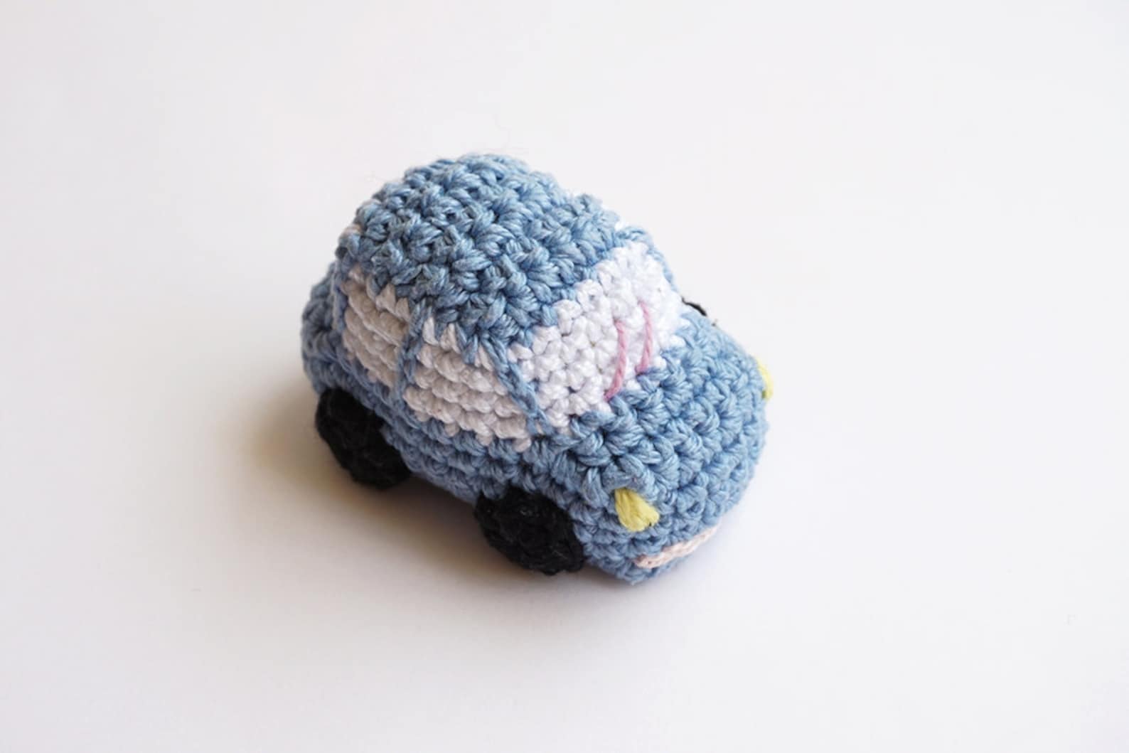 Blue Car - Crochet Amigurumi Keychain - Soft Blue Color - Etsy