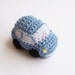 Blue Car - Crochet Amigurumi Keychain - Soft Blue Color - Etsy