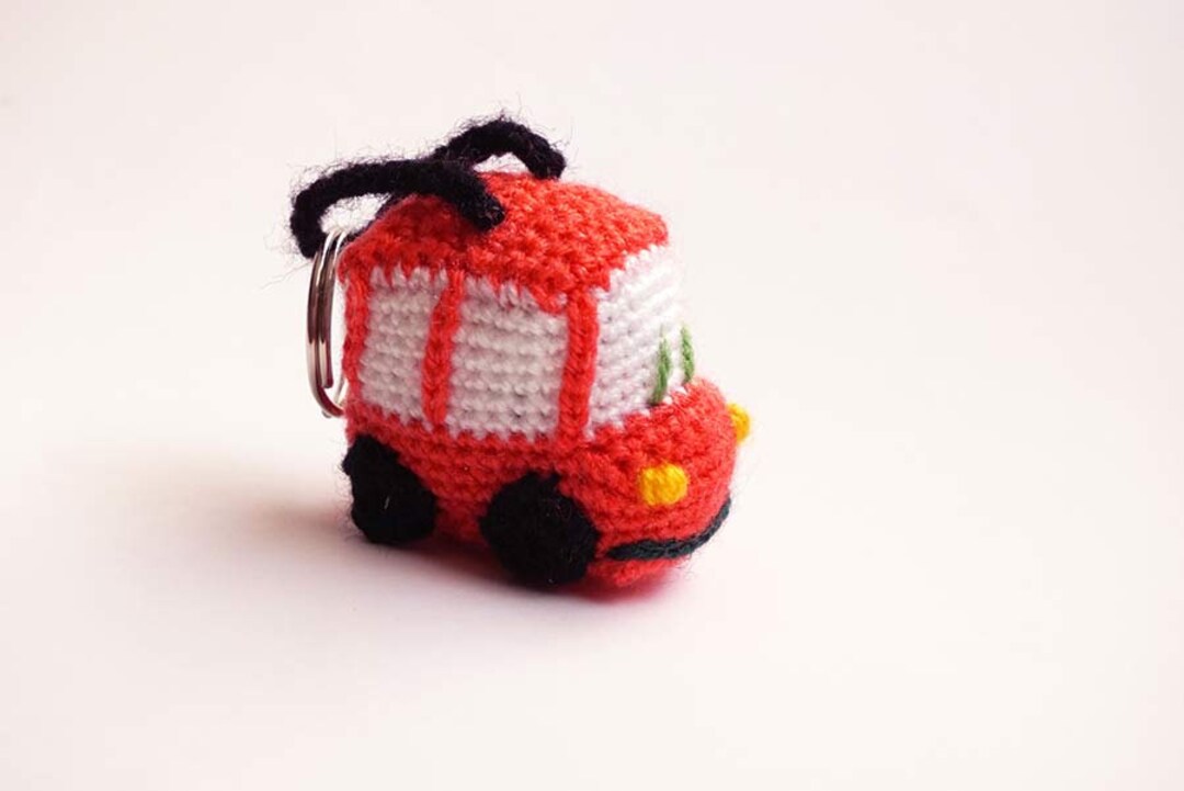 Coral Car - Crochet Amigurumi Keychain - Etsy