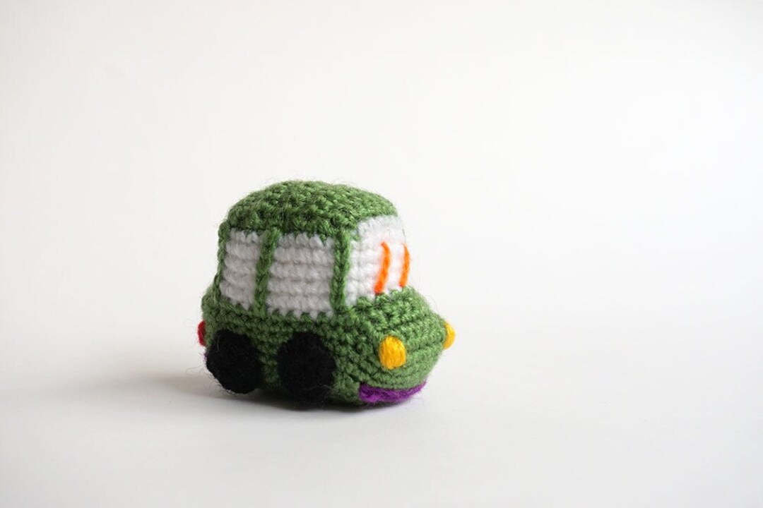 Natural Green Car - Crochet Amigurumi Keychain - Leaf Green Color - Etsy