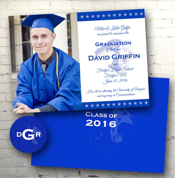 School Mascot Graduation Announcement | Etsy