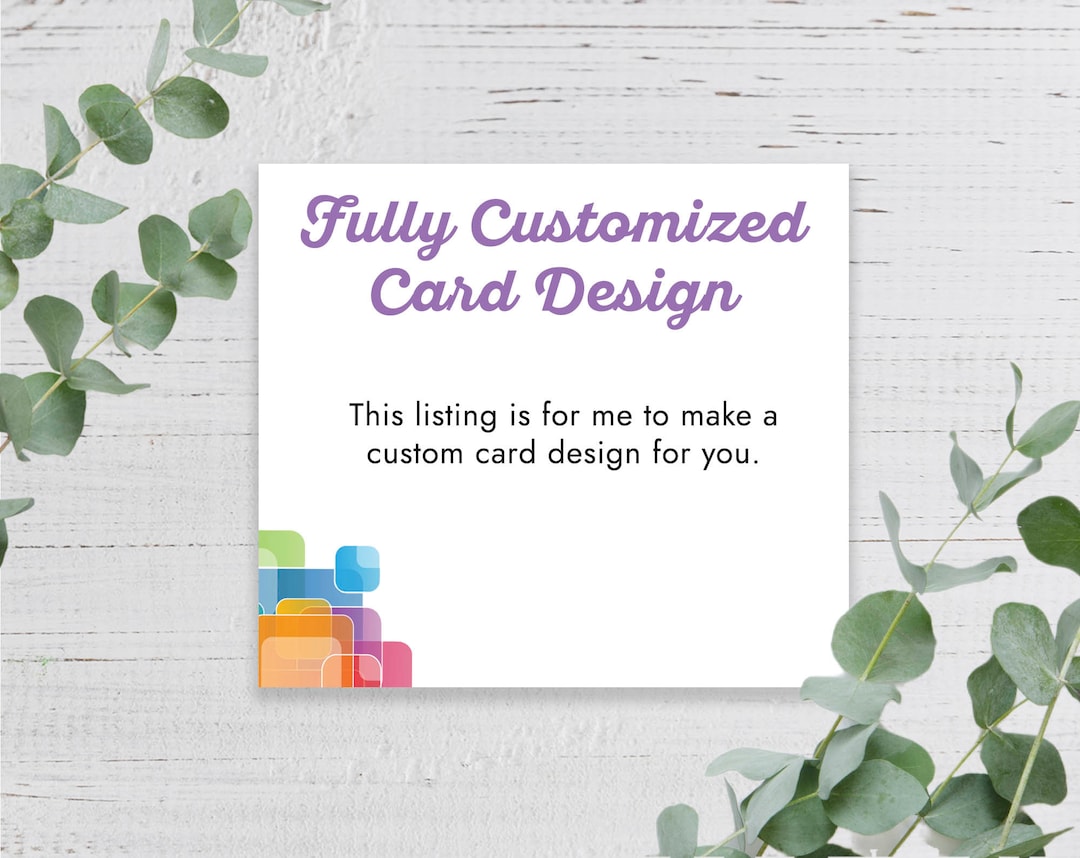 Fully Customized Card Design - Etsy
