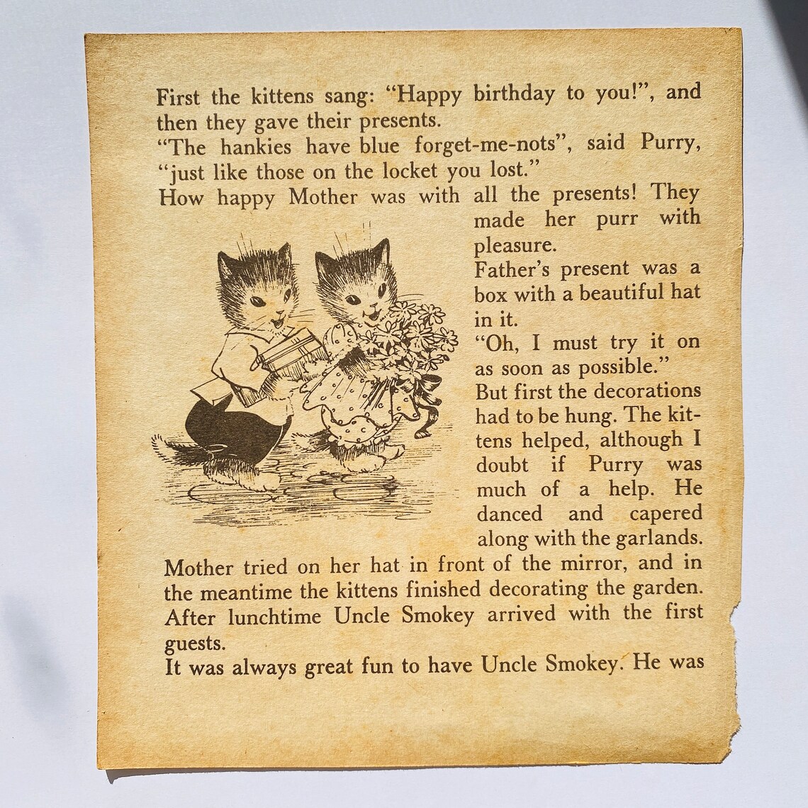 1950s Vintage Willy Schermele Print: Purry and Furry Nursery Wall Art ...
