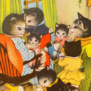 1950s Vintage Willy Schermele Print: Purry and Furry Nursery Wall Art ...