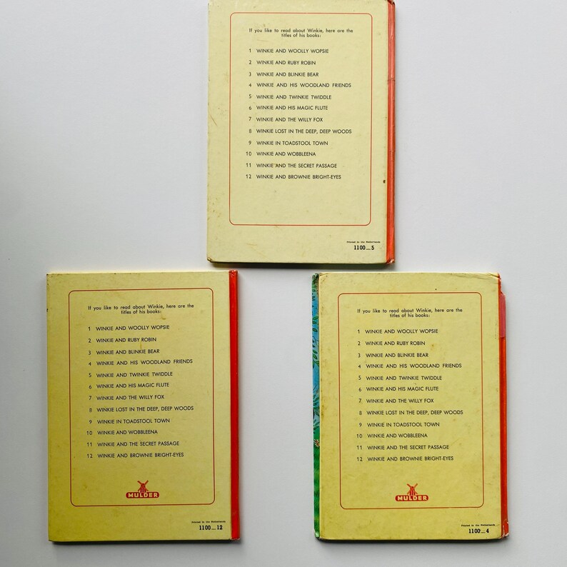 1970s Winkie Book Set by Willy Schermele Retro Sweet Whimsical Vintage ...