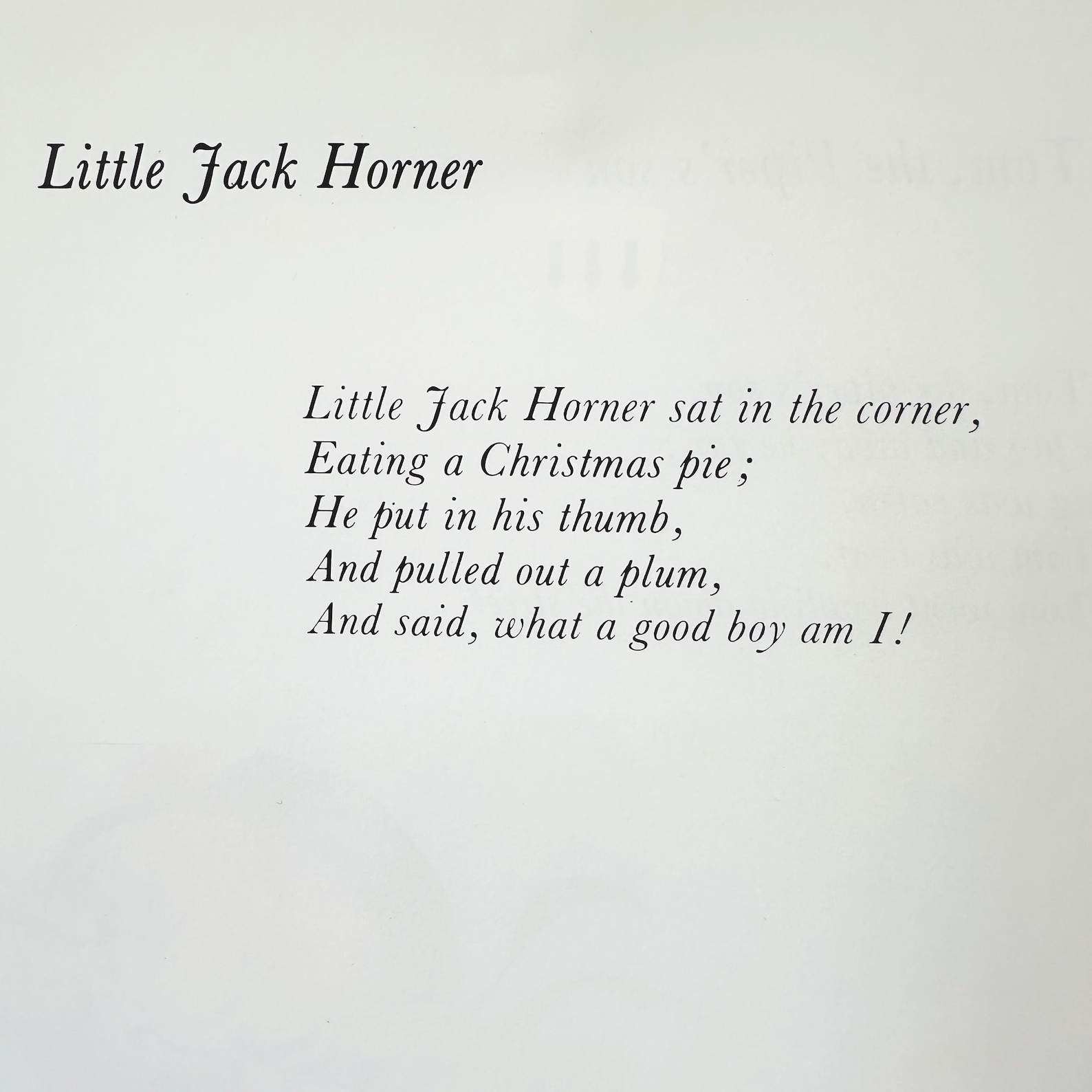 Vintage Nursery Rhyme Illustration | Little Jack Horner | Anne Grahame ...