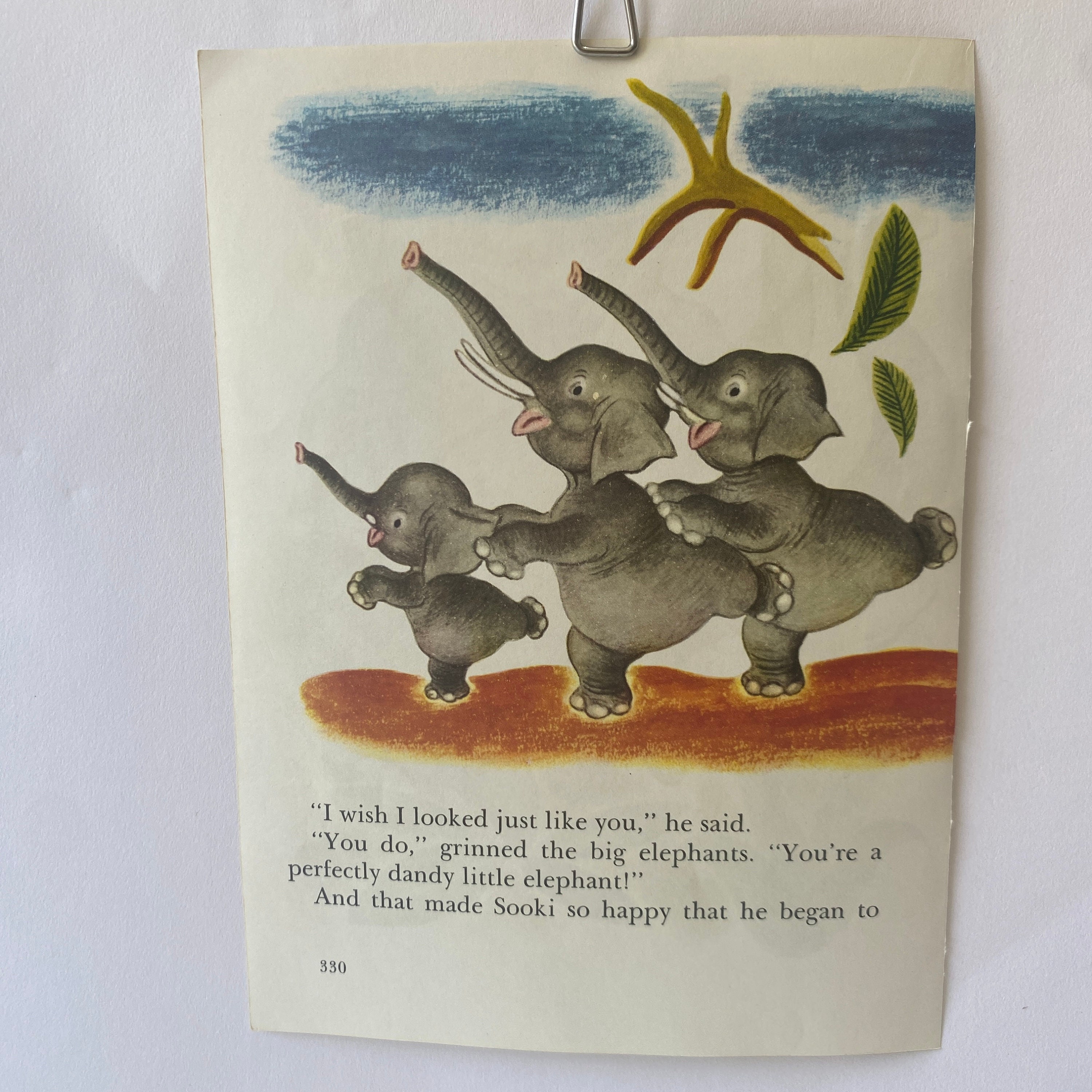 A5 1960s Little Golden Book Illustration Book Page the Saggy Baggy ...