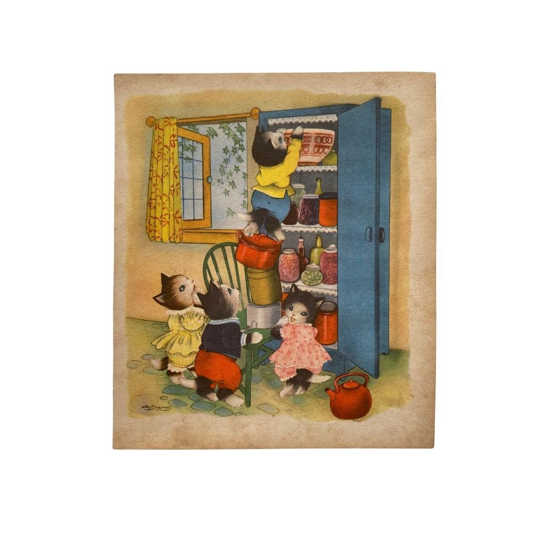 1950s Vintage Willy Schermele Purry and Furry Nursery Wall Art - Baby ...