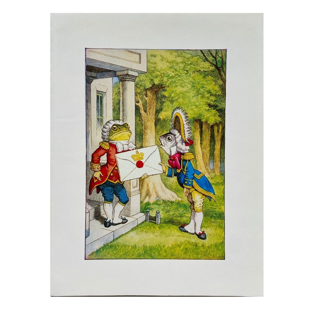 Vintage Alice in Wonderland Fish Footman Illustration - Color Plate ...