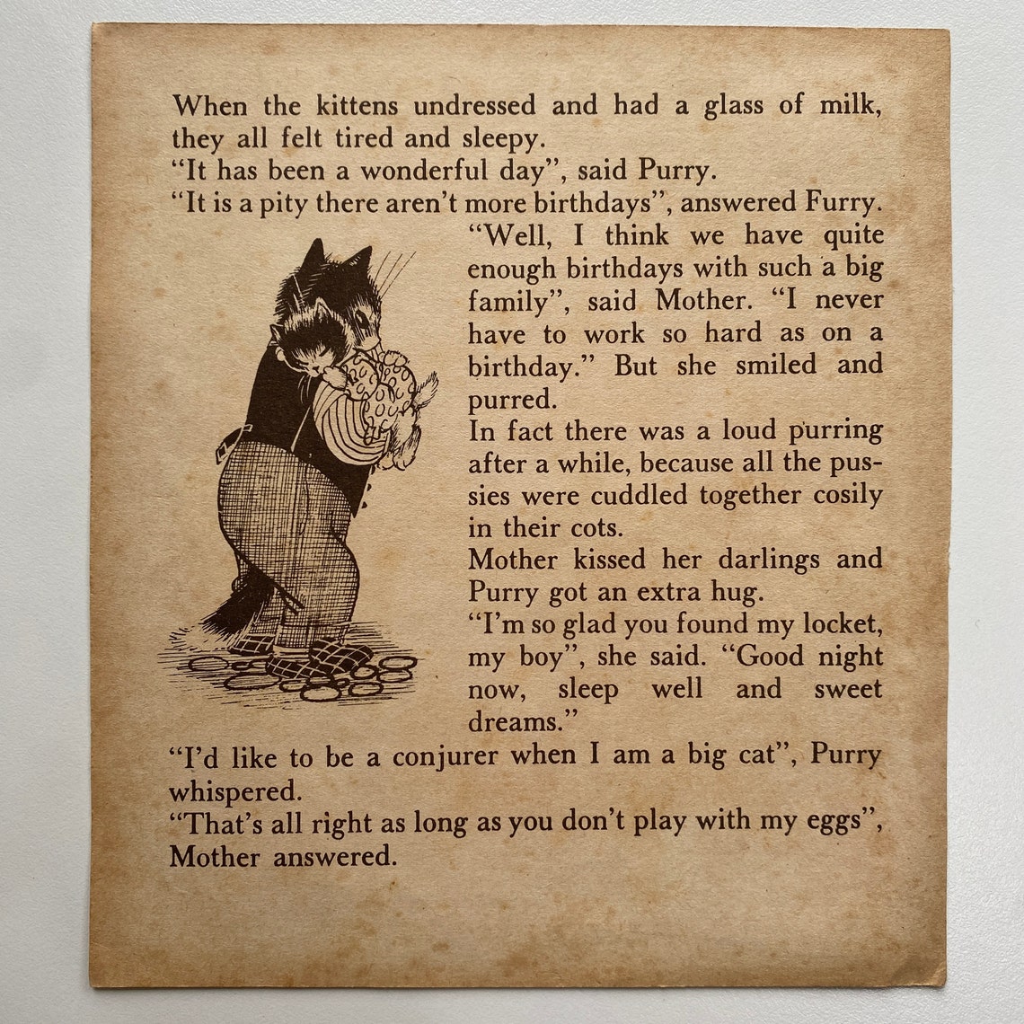 1950s Vintage Willy Schermele Purry and Furry Nursery Wall Art - Baby ...