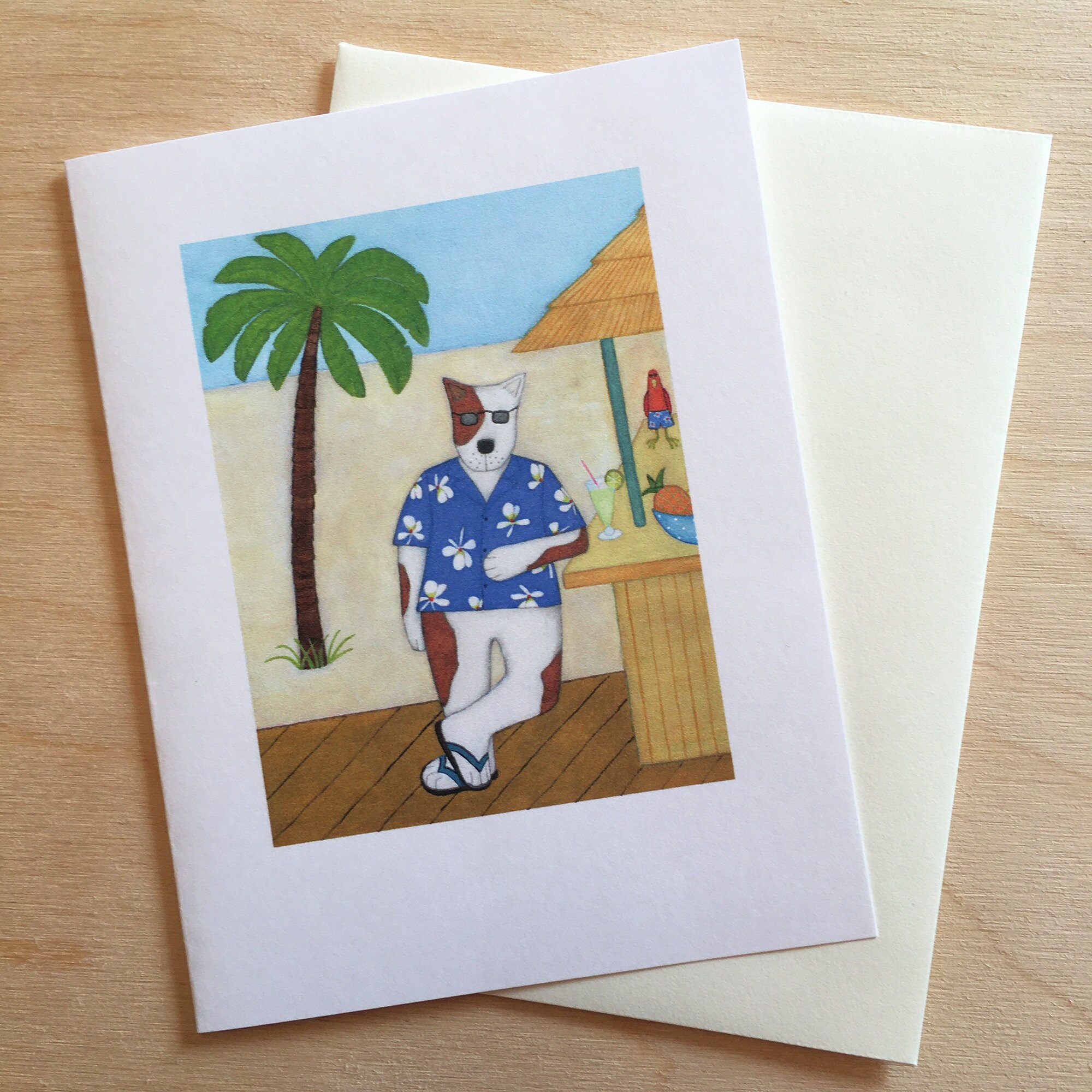 Dog Art Cards / Funny Dog Cards / Dog and Bird Cards / Dog - Etsy