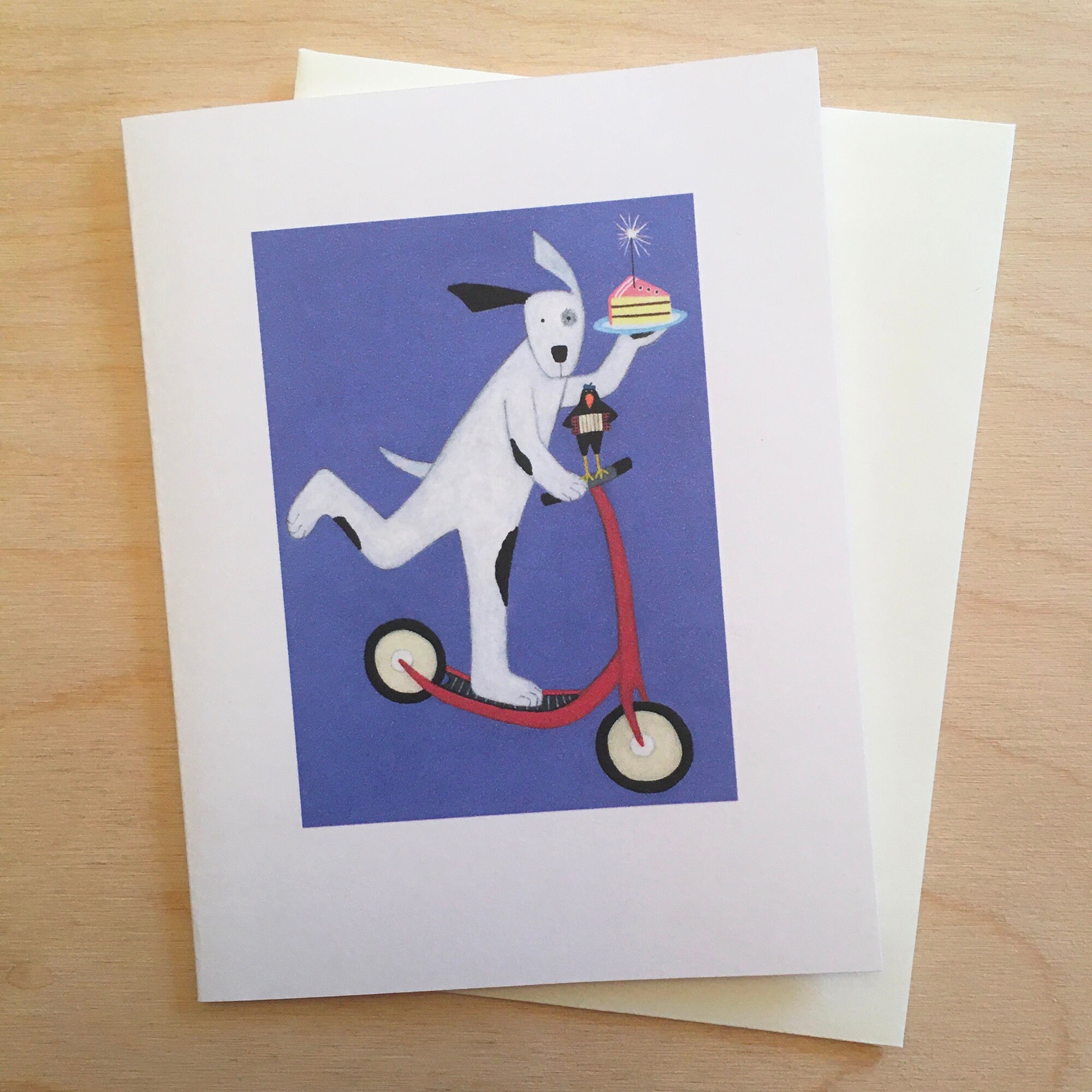 Dog Art Cards / Funny Dog Cards / Dog and Bird Cards / Dog - Etsy