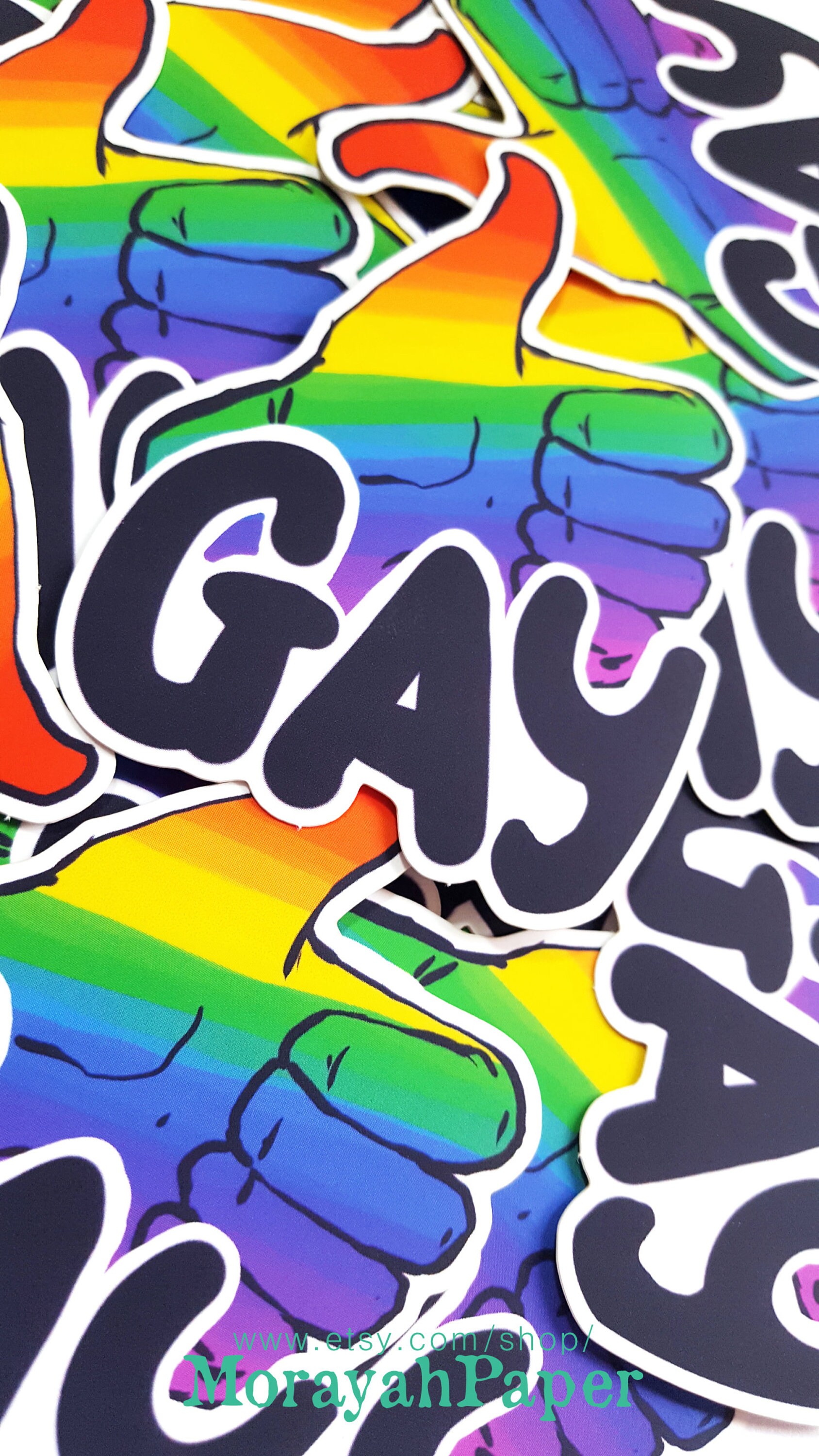 Gay Rainbow Sticker LGBT Sticker Rainbow Pride Gay Pride | Etsy