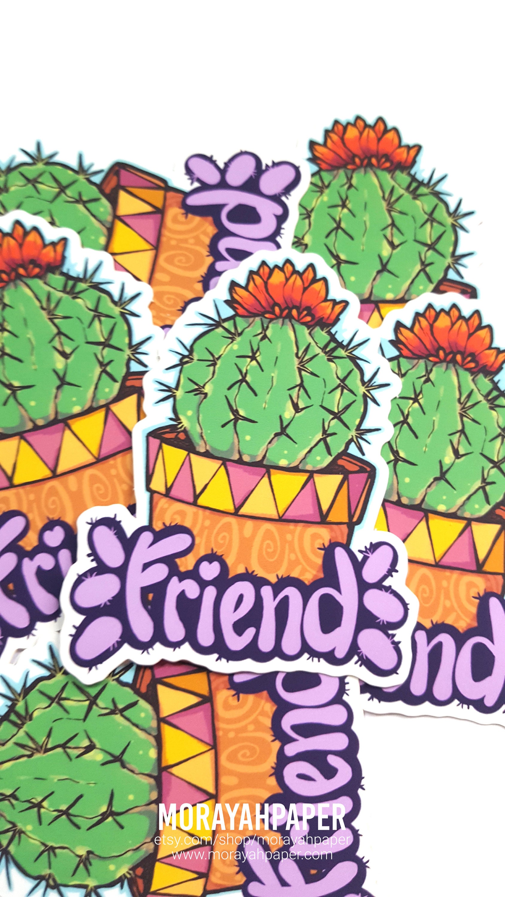 Cactus Friend Sticker House Plant Weatherproof Matte Finish - Etsy