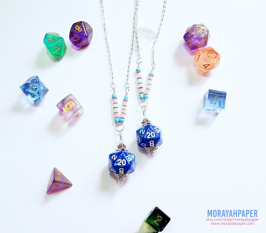 Transgender Pride D20 Dnd Dice Necklace - Etsy