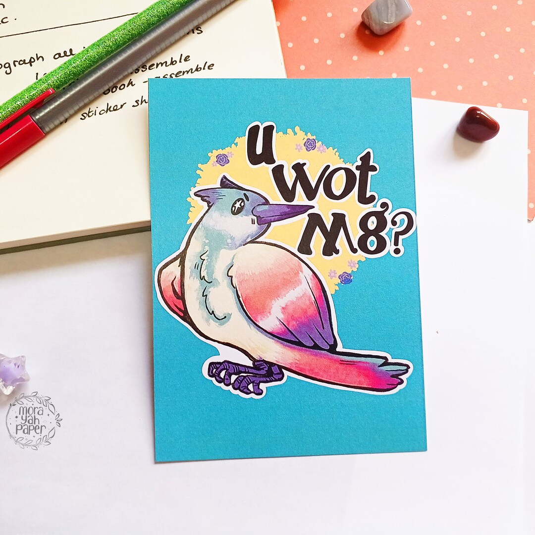 U Wot M8 You What Mate Funny Angry Bird Art Print - Etsy