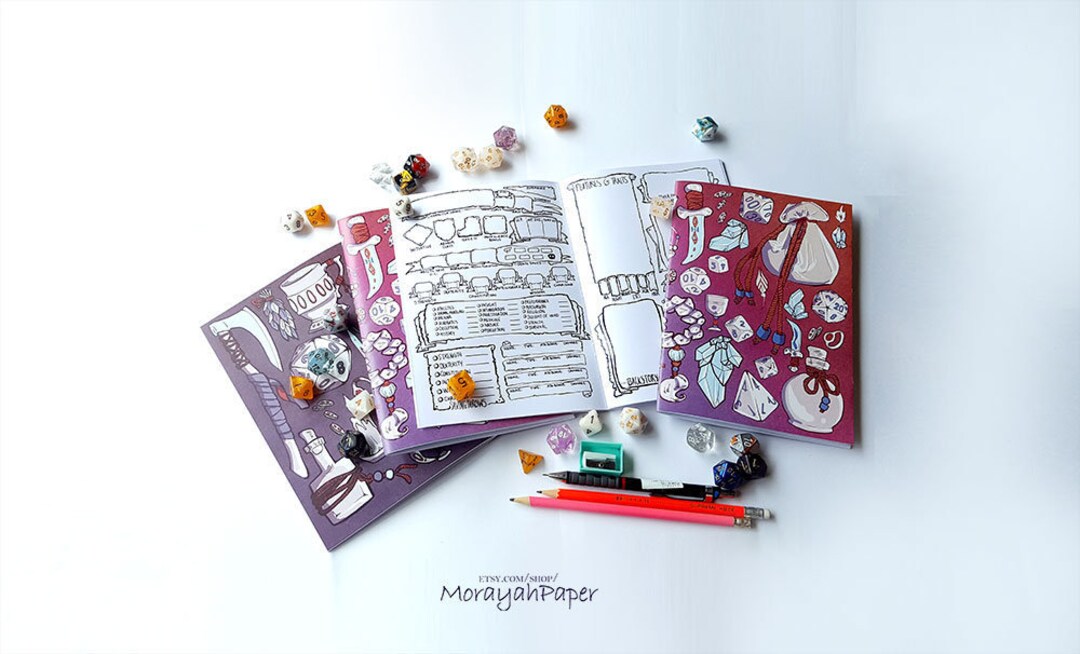 Role Play Campaign Book With Custom Character Sheets, Campaign Books ...