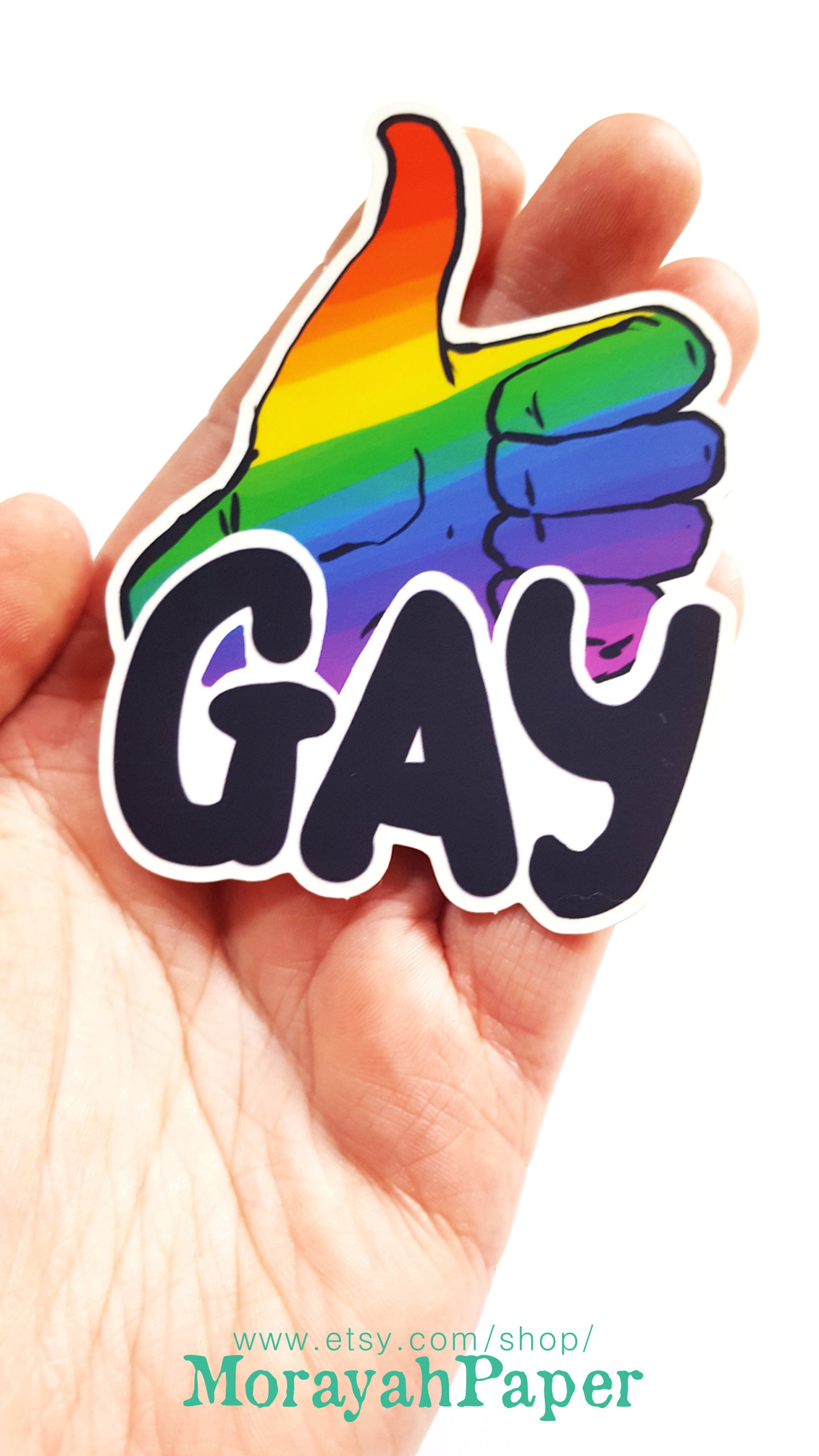 Gay Rainbow Sticker LGBT Sticker Rainbow Pride Gay Pride | Etsy