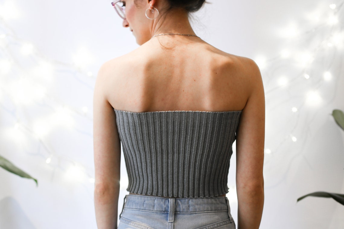 Ribbed Tube Top Handmade Summer Festival Beach Top | Etsy