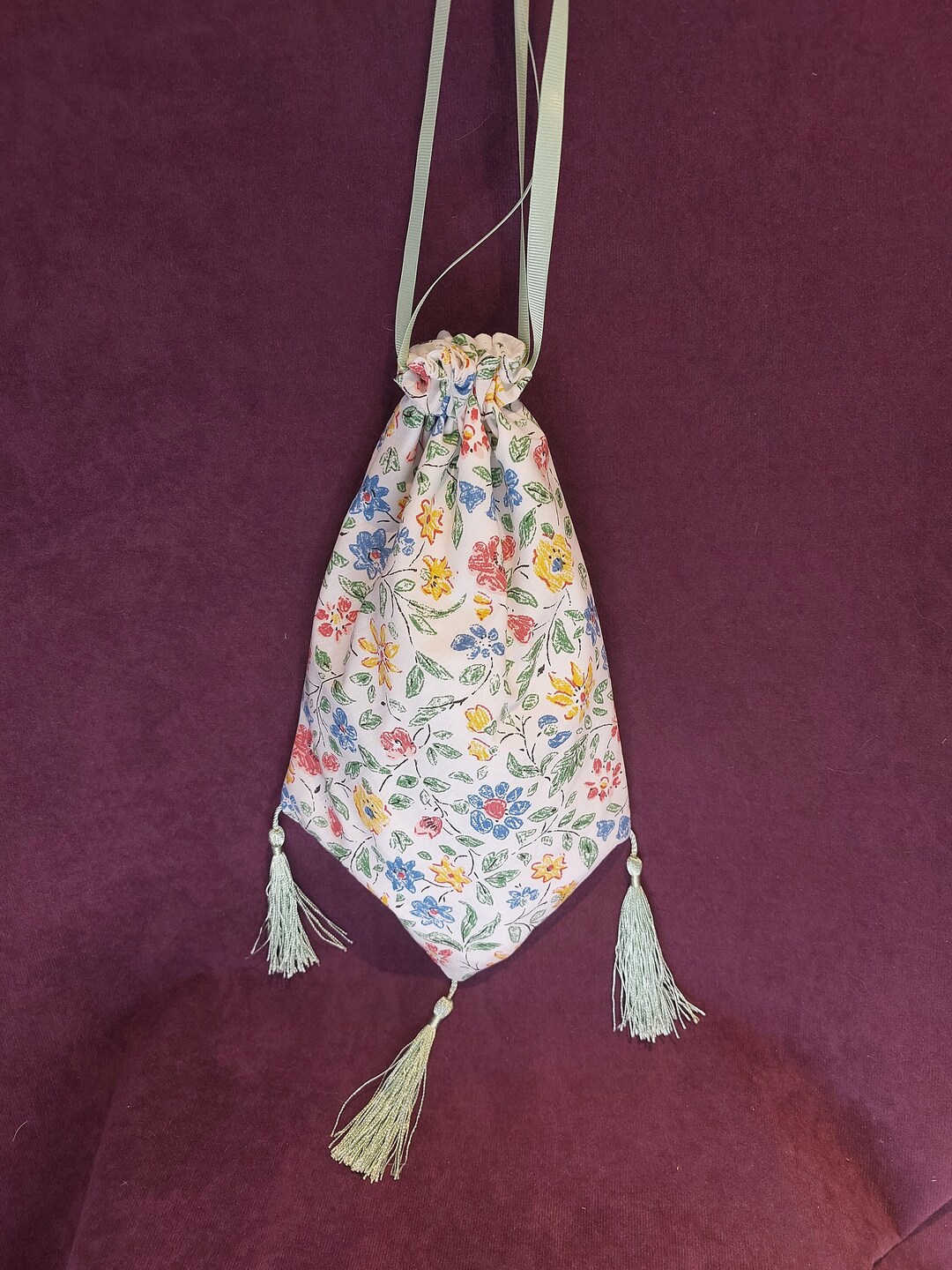 Multi Coloured Floral Reticule - Etsy