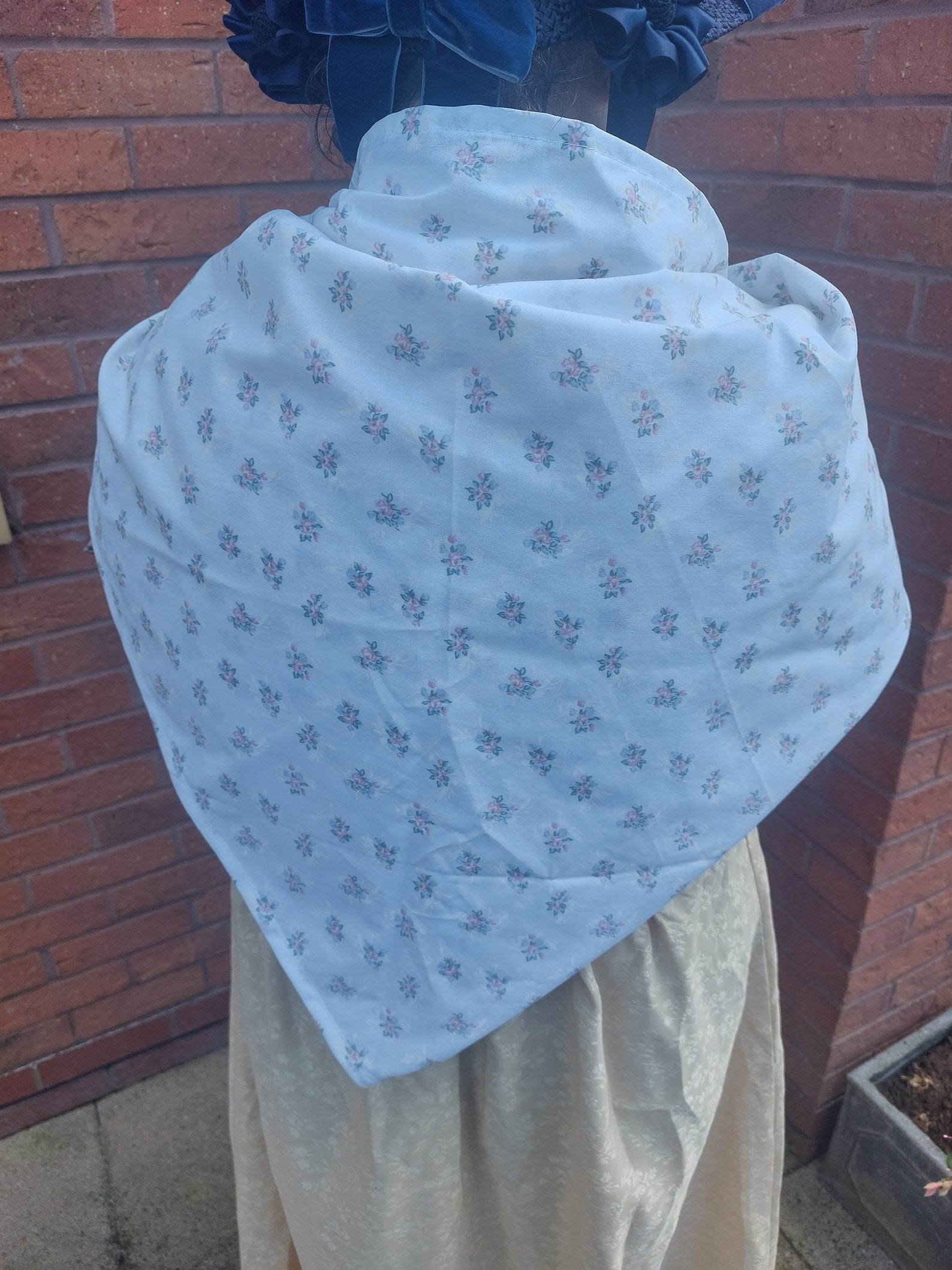 White Floral Fischu - Etsy