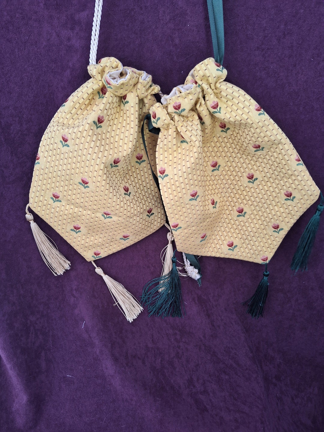 Yellow Floral Reticule - Etsy