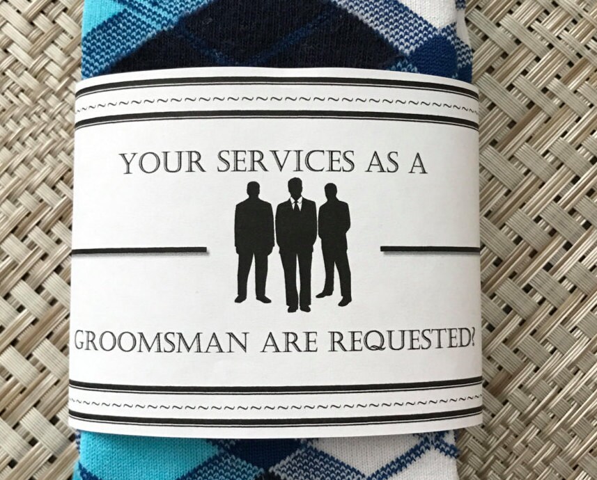 GROOMSMAN SOCK LABEL - Etsy