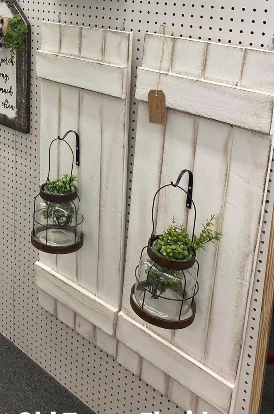 Pair of Oversized Shutters Sign,wood Sign, Living Room Sign, Signs for ...