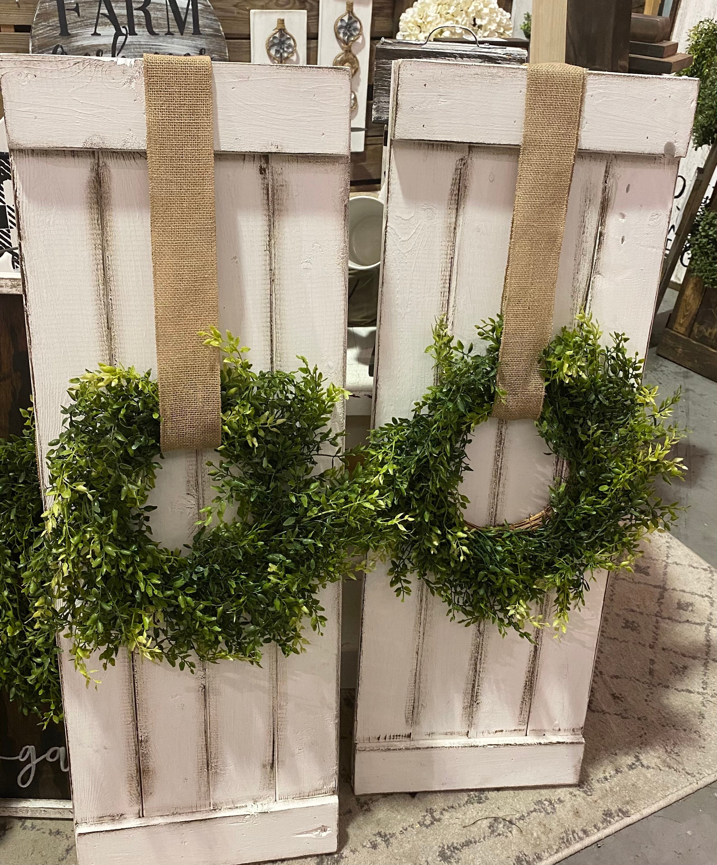 Pair of Oversized Shutters Signwood Sign Living Room Sign - Etsy