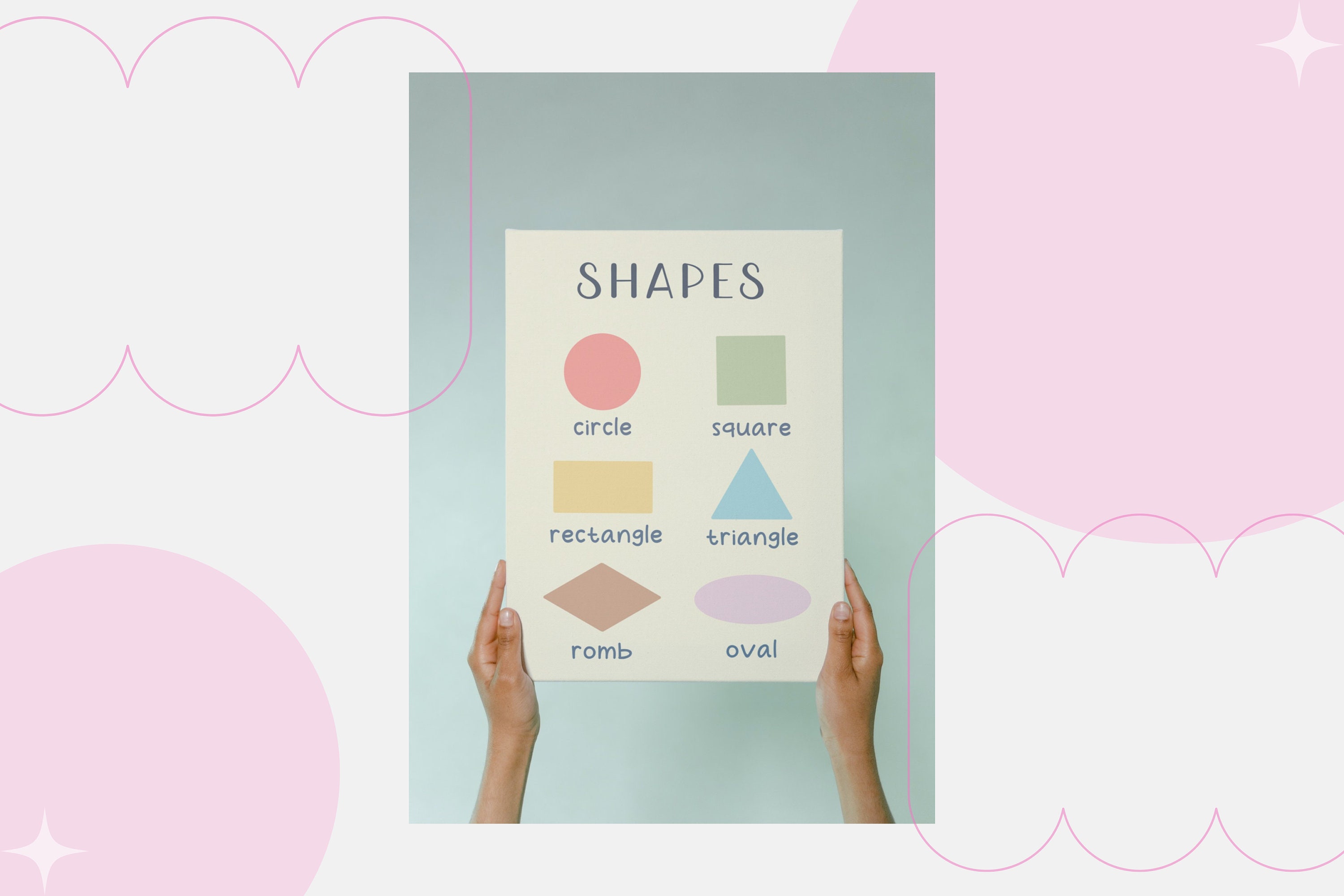 Educational Shapes Poster, Printable Wall Art, Classroom Decor ...